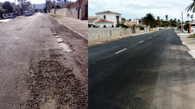 antes y despues calles | TV Denia